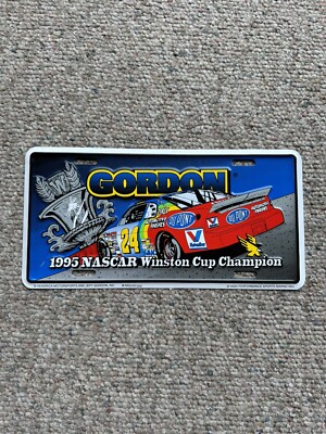 JEFF GORDON #24 VINTAGE 1995 JG MOTORSPORTS NASCAR LICENSE PLATE | eBay