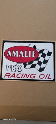 3X4 INCH STICKER AMALIE PRO RACING OIL | eBay