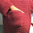 Ladies Long Line coat knitting pattern in chunky PATONS. With pockets ...