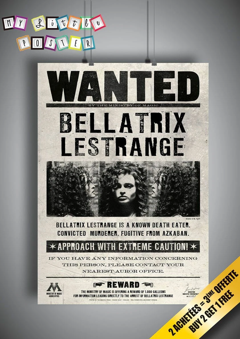 Bellatrix Lestrange Wanted Poster