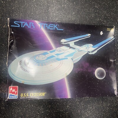 AMT STAR TREK USS EXCELSIOR STAR SHIP Model Kit #6630 NCC 2000 | eBay