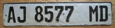 SINGLE MALI, AFRICA LICENSE PLATE - AJ 8577 MD | eBay