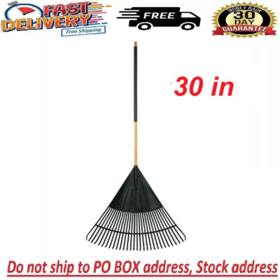 Large Wide 30 In. Leaf Rake With Comfort Grip, Sturdy Lawn Garden Yard ...