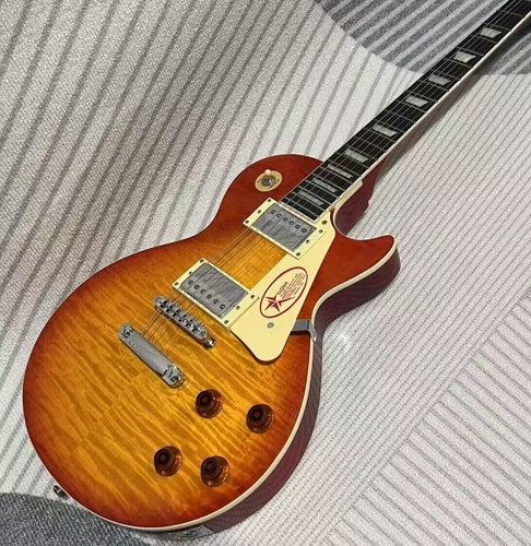 Electric Guitar Cherry Sunburst Color Flame Maple Top Mahogany | eBay