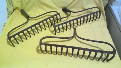 Garden - Vintage Antique Metal Garden Rake