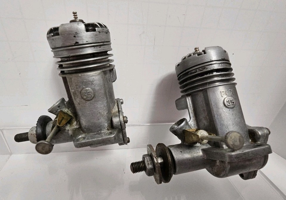 (4) Vintage Fox 35 Control Line Stunt Engines - For Repair, Restore Ref ...