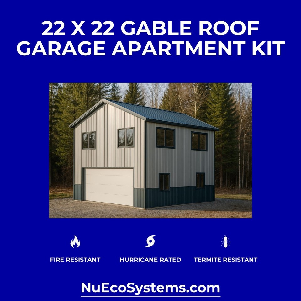 ADU KIT 30' x 24' x 19' Tall Lightweight Cold Formed Steel Garage ...