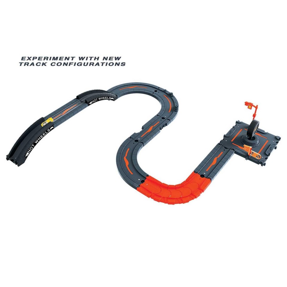Toy Car Track Set Pack, 10 Track-Building Parts with City Square ...