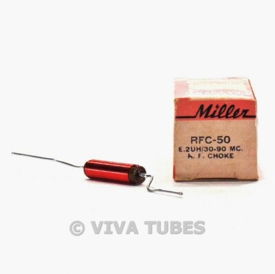 NOS NIB Vintage Miller RFC-50 R.F.Choke 8.2uH 30-90MHz | eBay