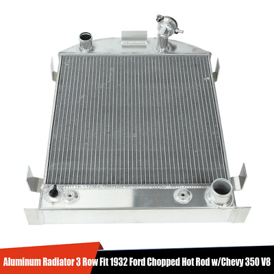 Racing Radiator Aluminum 3Row Fit 1932 Ford Low-Boy Chop Hot Rod w ...