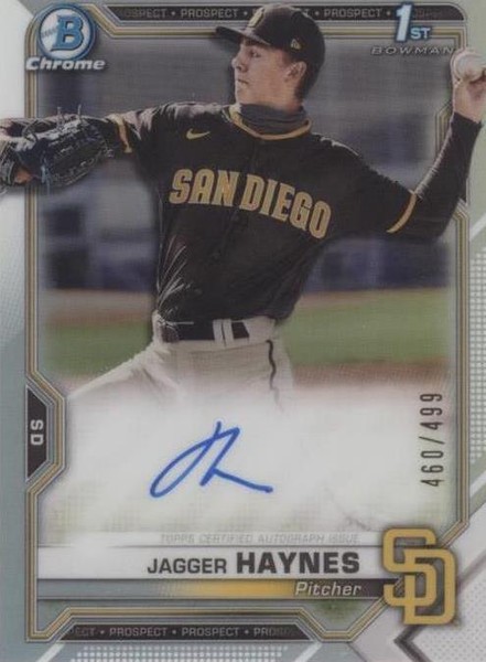 2021 Bowman Chrome - Prospect Autographs Refractor #CPA-JH Jagger ...