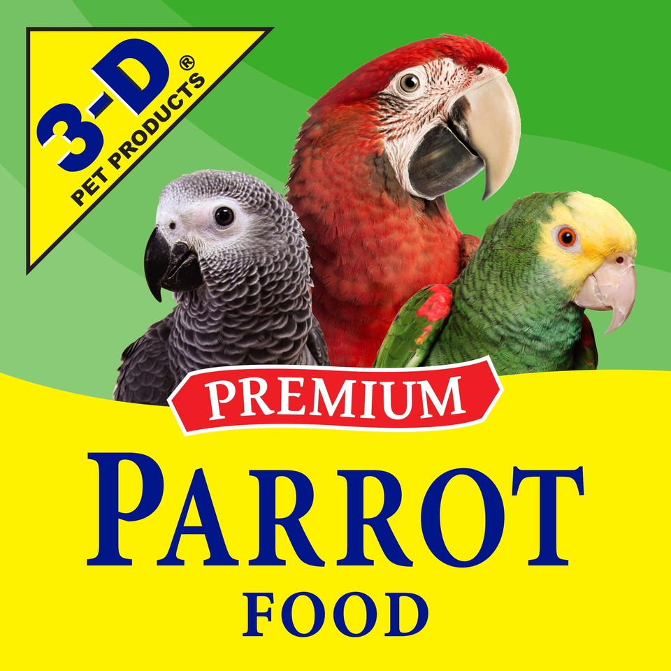 3-D Pet Products Premium Parrot Bird Food Seeds, with Probiotics, 8 lb ...