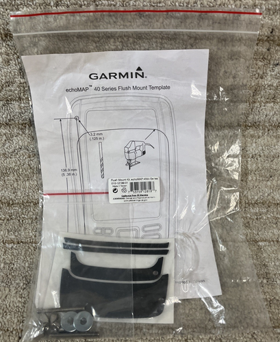 Garmin echo MAP 40 Series Flush Mount Kit / Template P# 01-012199-01 ...
