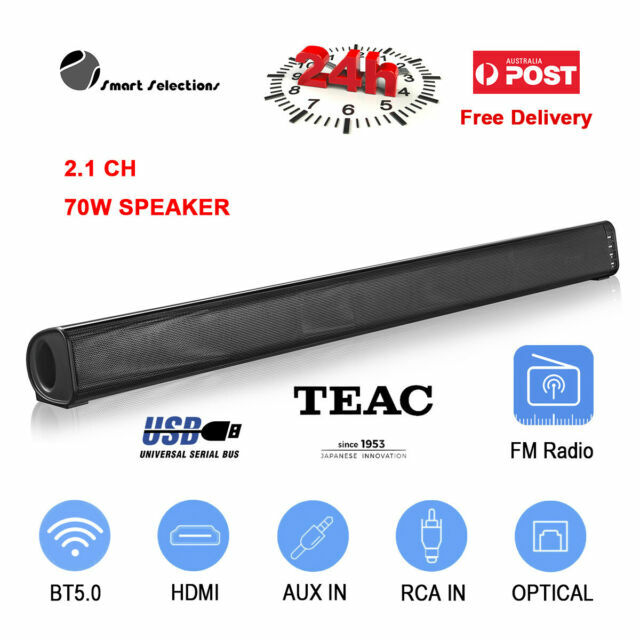 TEAC Soundbar Subwoofer 2.1ch HDMI Arc Bluetooth 5.0 - SB21204BI for ...