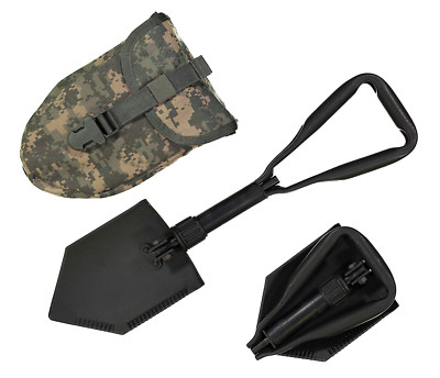 Entrenching E Tool AMES Folding Shovel and Cover Genuine US Military ...