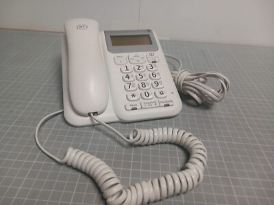 White BT Decor 2200 V2 Large Number Phone Corded Landline Telephone ...