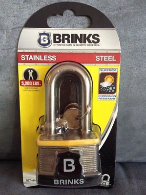 BRINKS STAINLESS STEEL #667-44811 PROMAX SECURITY LOCK WITH KEYS 1-3/4 ...