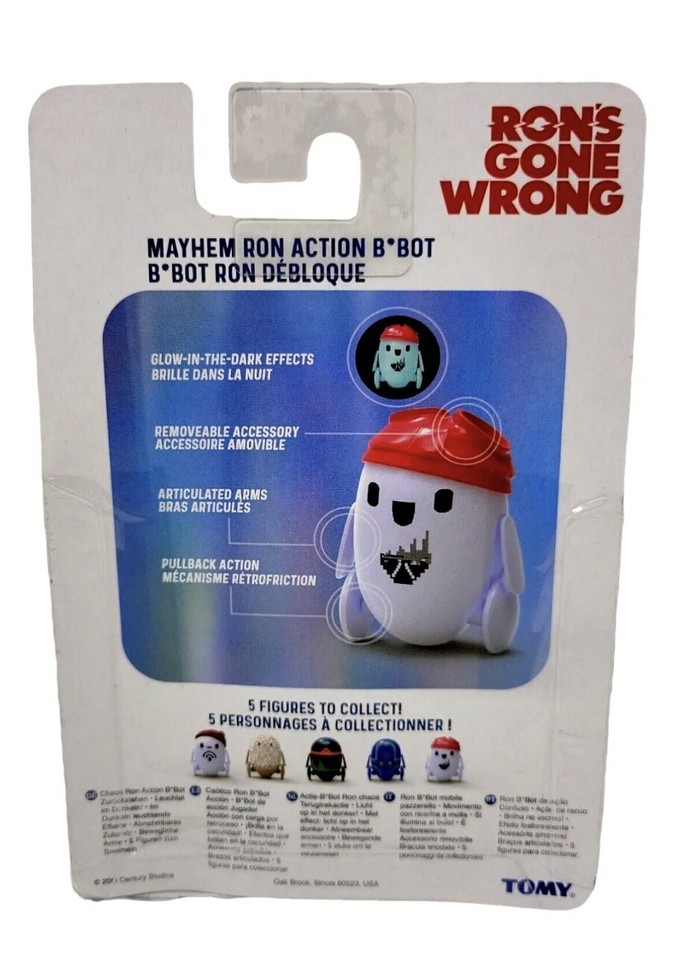 TOMY Ron’s Gone Wrong Mayhem Ron Action B-Bot Glow In The Dark Pull ...