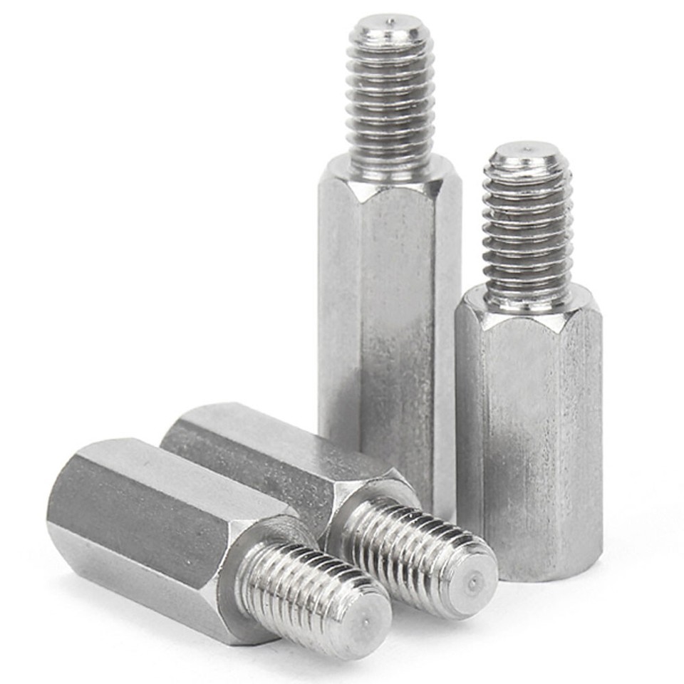 M8 - 1.25 Male-Female Stainless Steel Hex Column Standoff Support ...