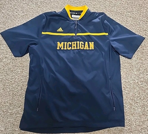 Adidas Michigan Pullover 1/4 Zip Jacket Men’s Large Short Sleeve | eBay