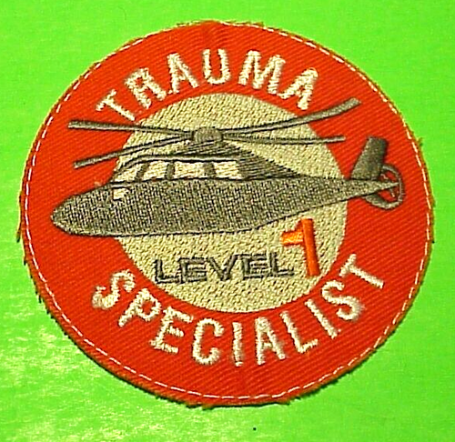 TRAUMA SPECIALIST LEVEL 1 ( HELICOPTER ) VINTAGE CUT BORDER AS MADE 3 ...