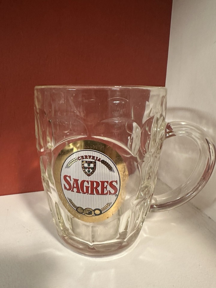 Sagres Beer - original Beer Glass Mug Cerveja Sagres Portugal SCC ...
