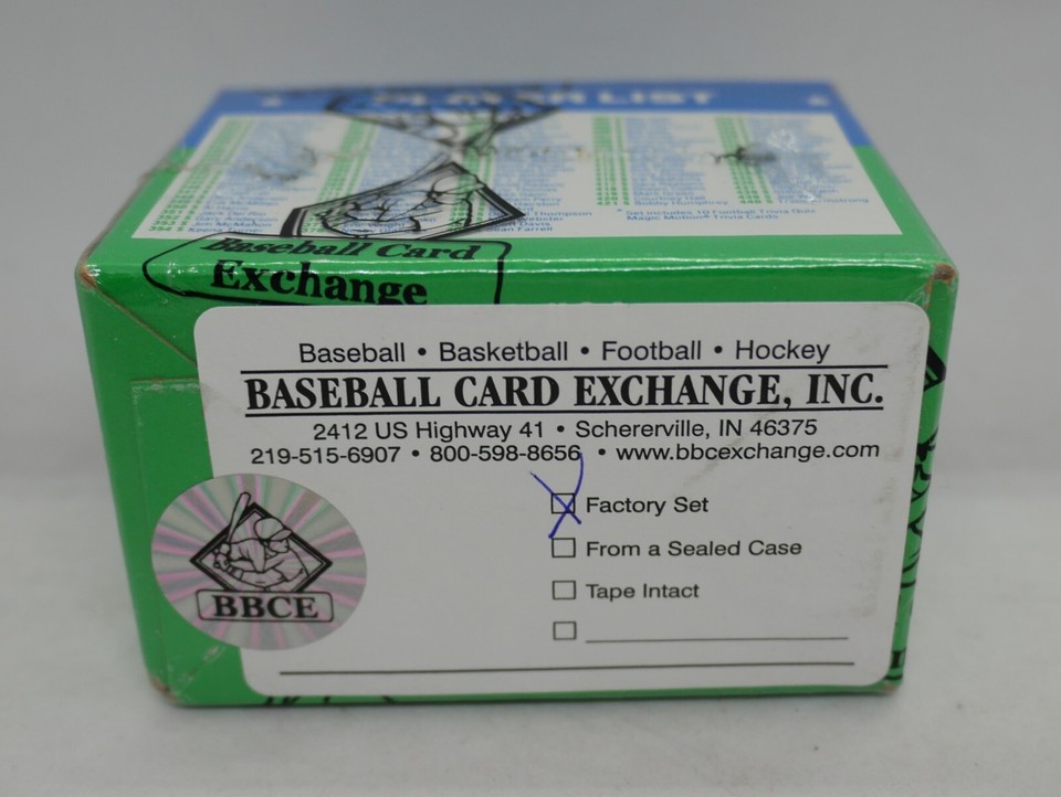 1989 SCORE FOOTBALL SUPPLEMENTAL (110 CARDS+TRIVIA) (BBCE WRAPPED ...