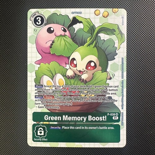 Green Memory Boost! Alternate Art P-038 SR Promo Digimon TCG NM | eBay ...
