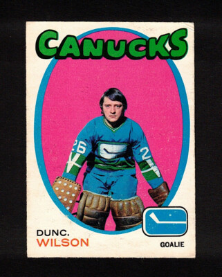 1971-72 DUNC WILSON #24 ROOKIE OPC * Van. Canucks GOALIE Star NHL ...