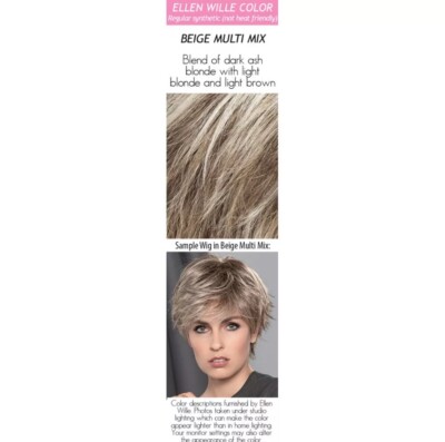 MODENA MONO Wig by ELLEN WILLE, Beige Multi Mix Mono Top + Lace Front ...