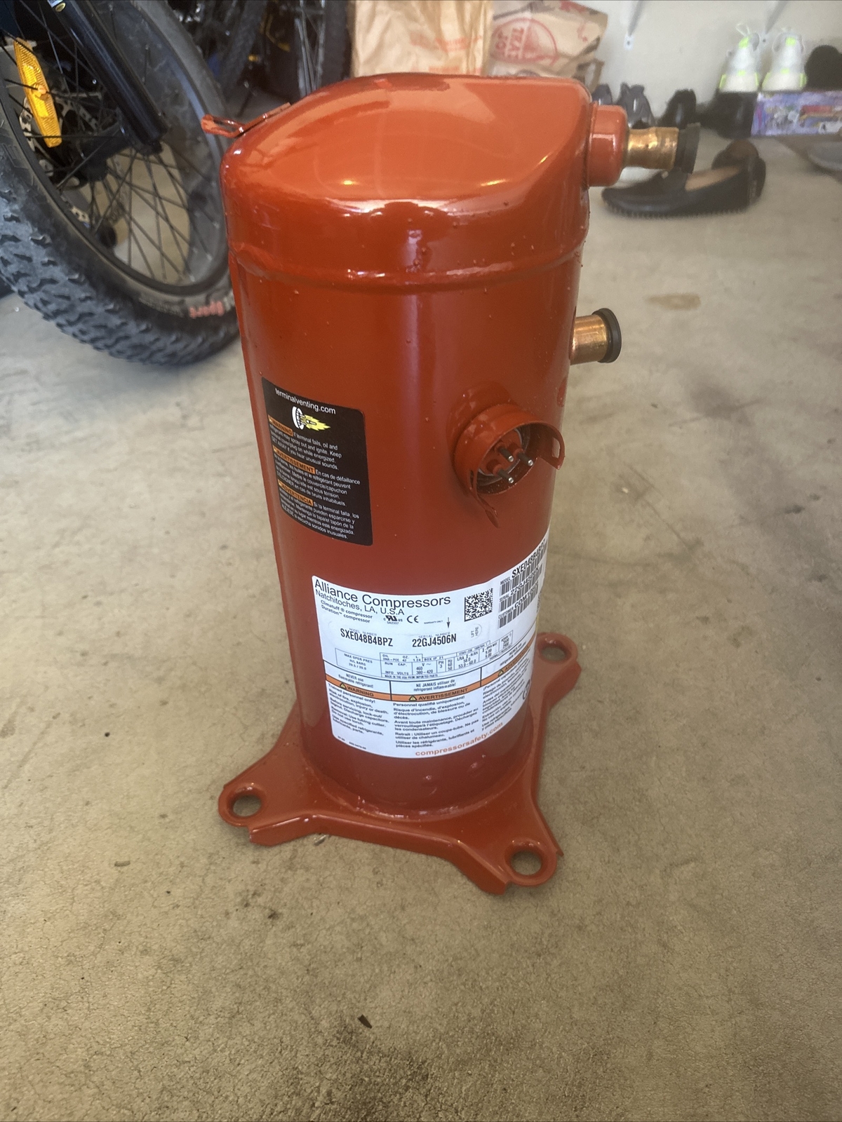 Copeland Alliance Compressor 4 Ton ZR48K5E-TFD-803 COM10606 R22 3Ph ...