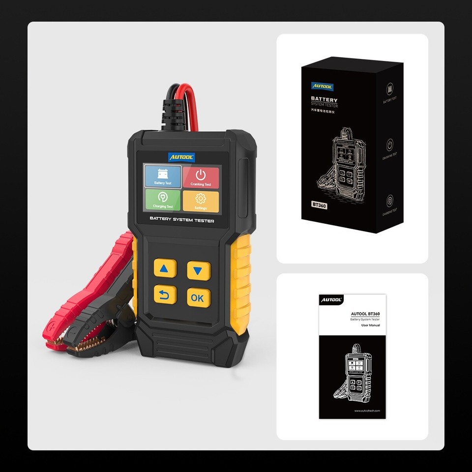 12V 24V Car Battery Tester Truck Battery Analyzer Cranking Charging ...