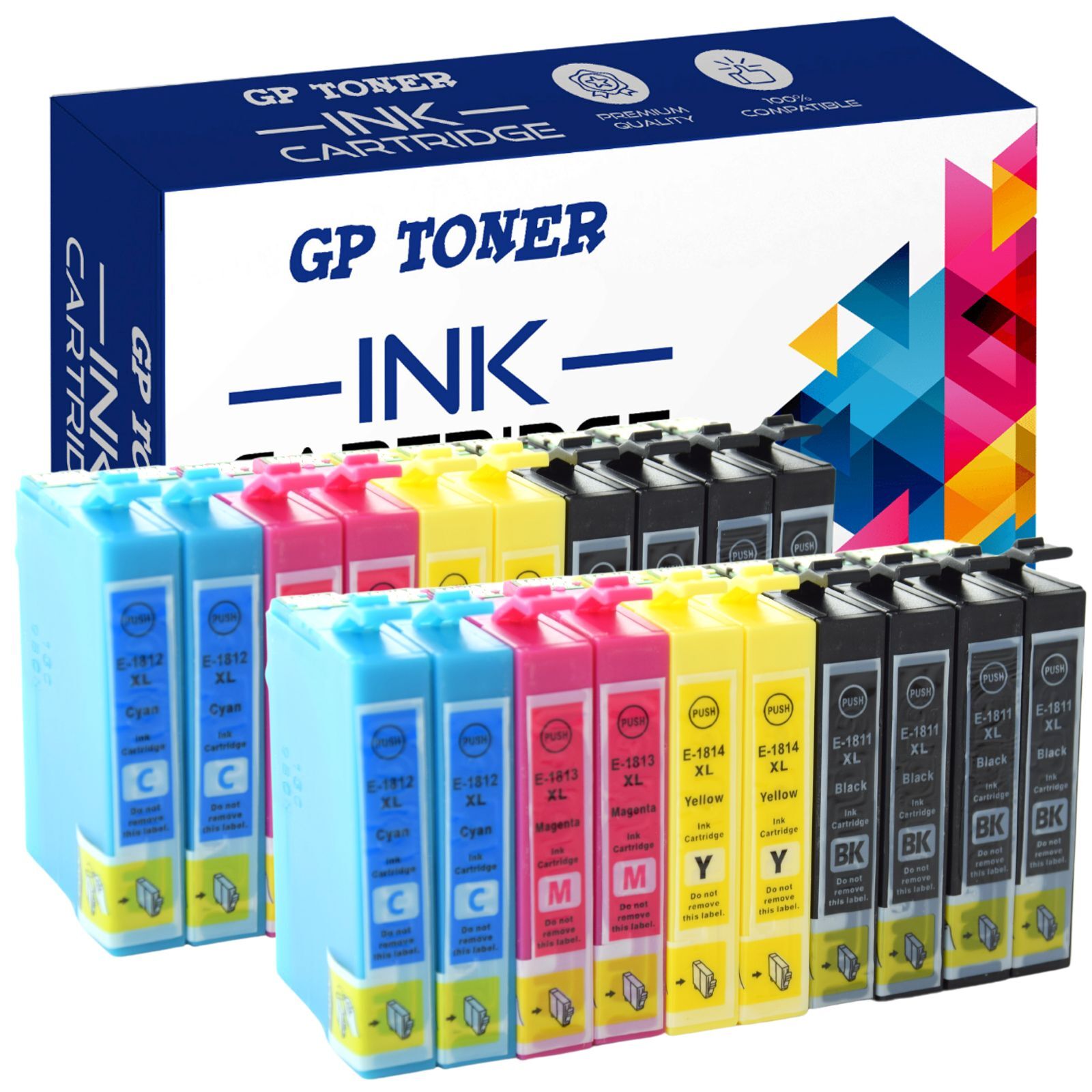 Compatible Ink Cartridges for Epson 18xl xp202, xp205, xp212, xp225 ...