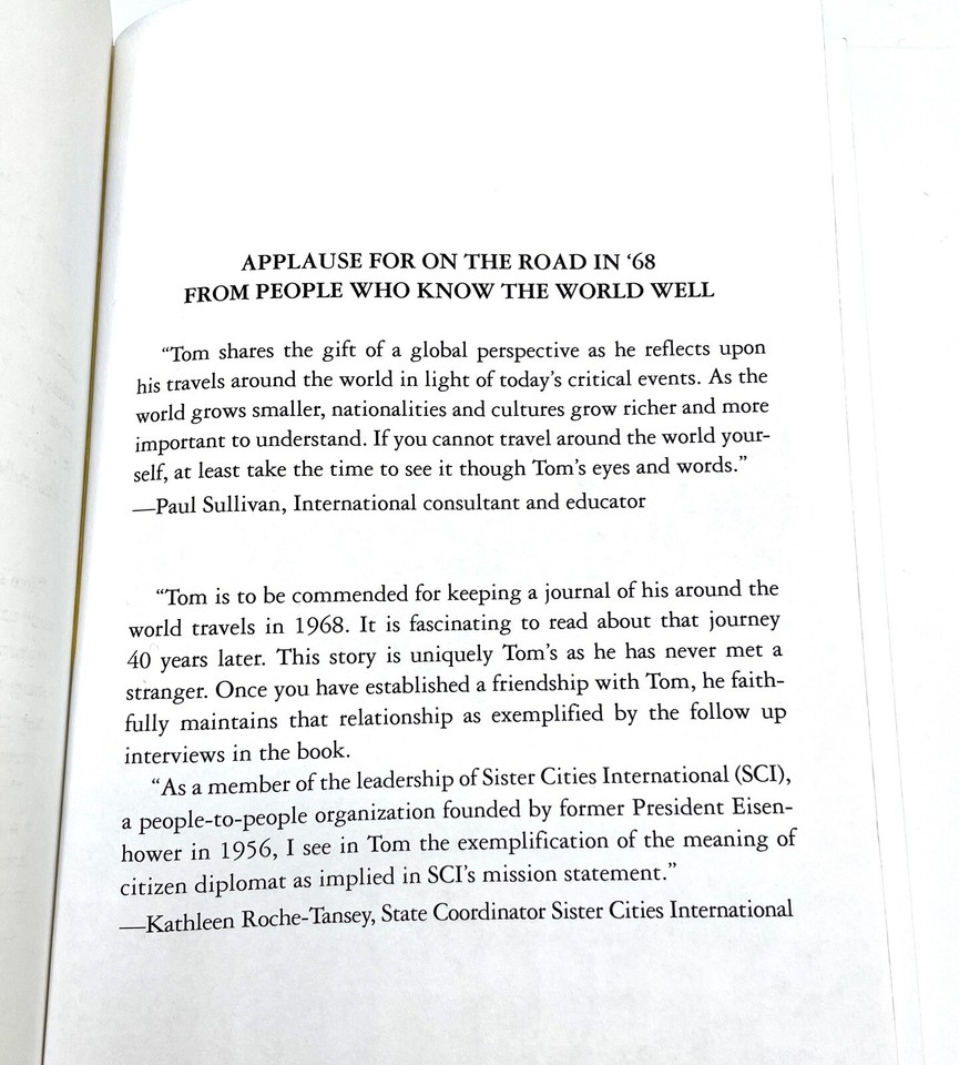 On The Road In '68 Signed PB Tom Leech Round The World Journey ...