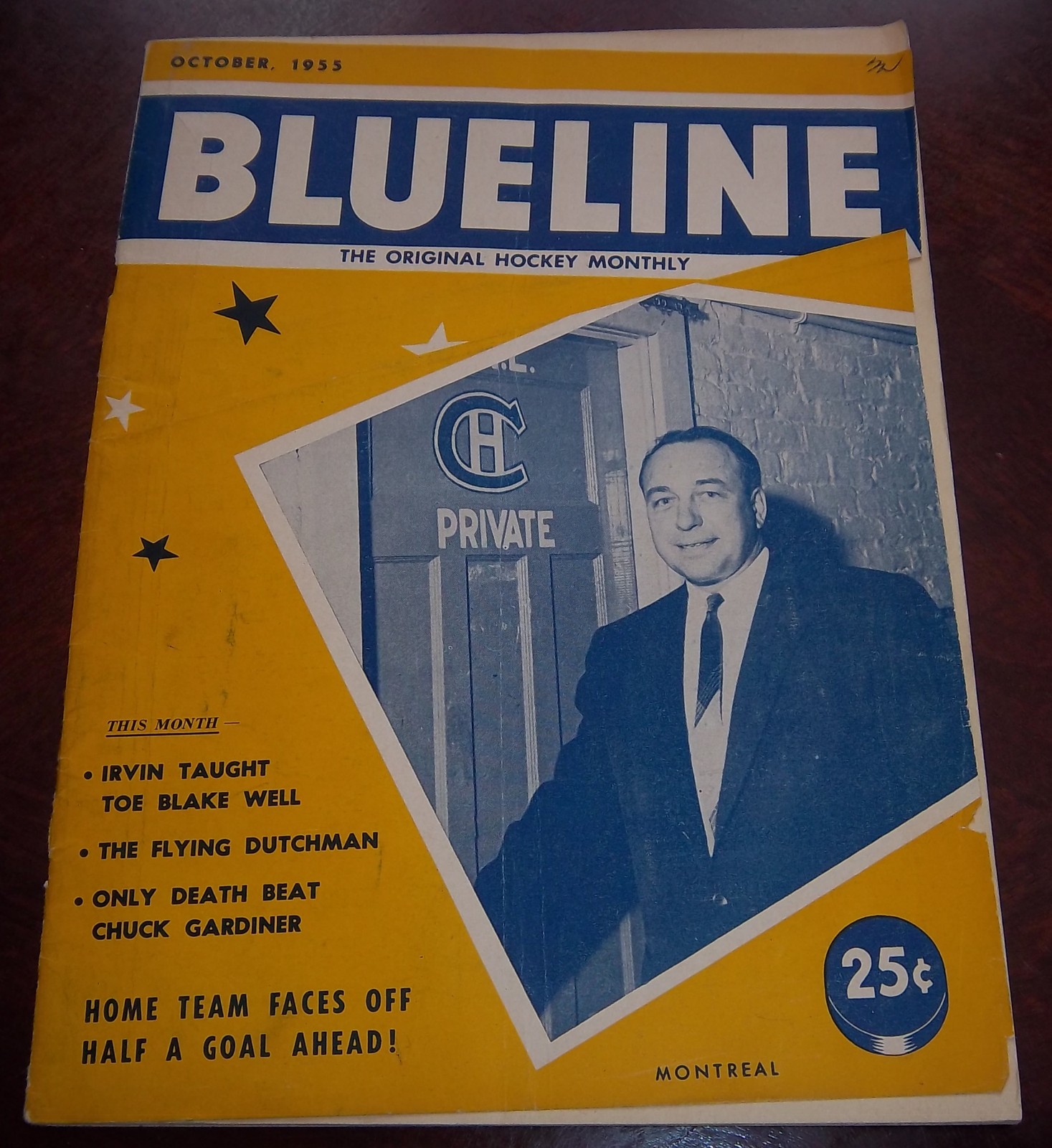 Hockey Blueline Magazine October 1955 Toe Blake The original ...
