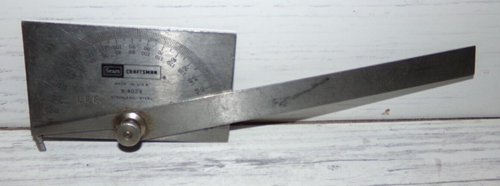 Vintage Sears Craftsman Protractor 94029 9-4029 Stainless Steel 0 to ...