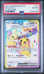 Pikachu ex 2024 Scarlet & Violet: Surging Sparks #219/191 Ultra Rare ...
