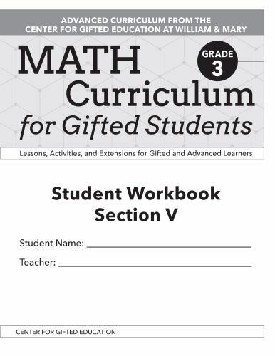 Math Curriculum for Gifted Students: Lessons, Activities, and ...