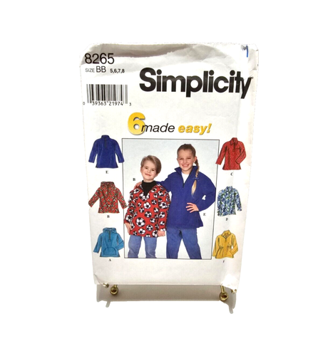 Vtg Simplicity #8265 Childs Top Size BB 5, 6, 7, 8 Uncut Factory Folded. | eBay
