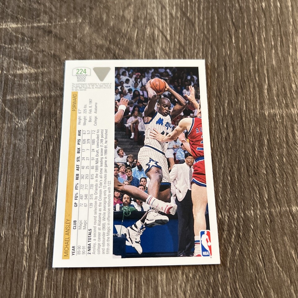 1991-92 Upper Deck - #224 Michael Ansley | eBay