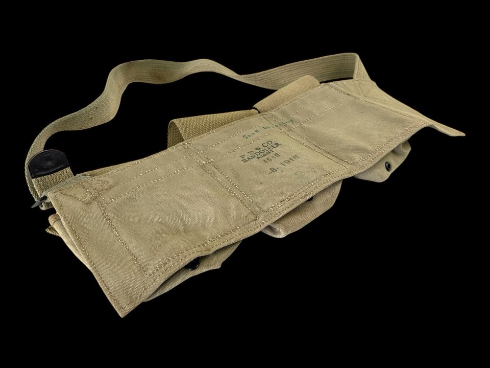 WW1 WWI 1918 BAR Magazine 3 Pouch Bandolier RIGHT Side Doughboy ...