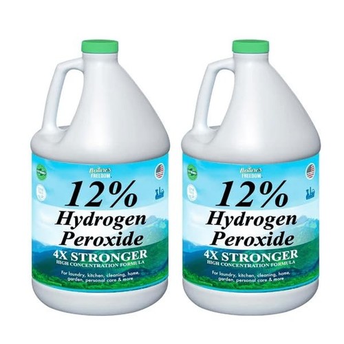 12% Hydrogen Peroxide, Food Grade H2O2 and Purified Water Only, 2 ...
