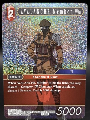 Final Fantasy TCG - AVALANCHE Member - 25-003C - Tears of the Planet ...