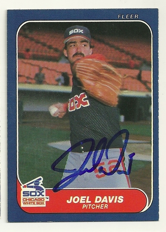 JOEL DAVIS 1986 FLEER SIGNED # 202 WHITE SOX | eBay