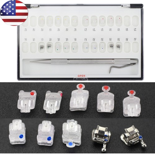 Orthodontic Ceramic Self-Ligating Brackets Damon C Braces 0.022 MBT 345 ...