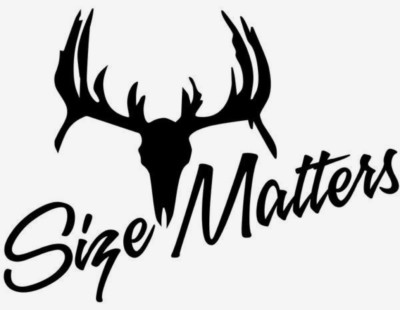 Size Matters White Vinyl Decal Sticker | eBay