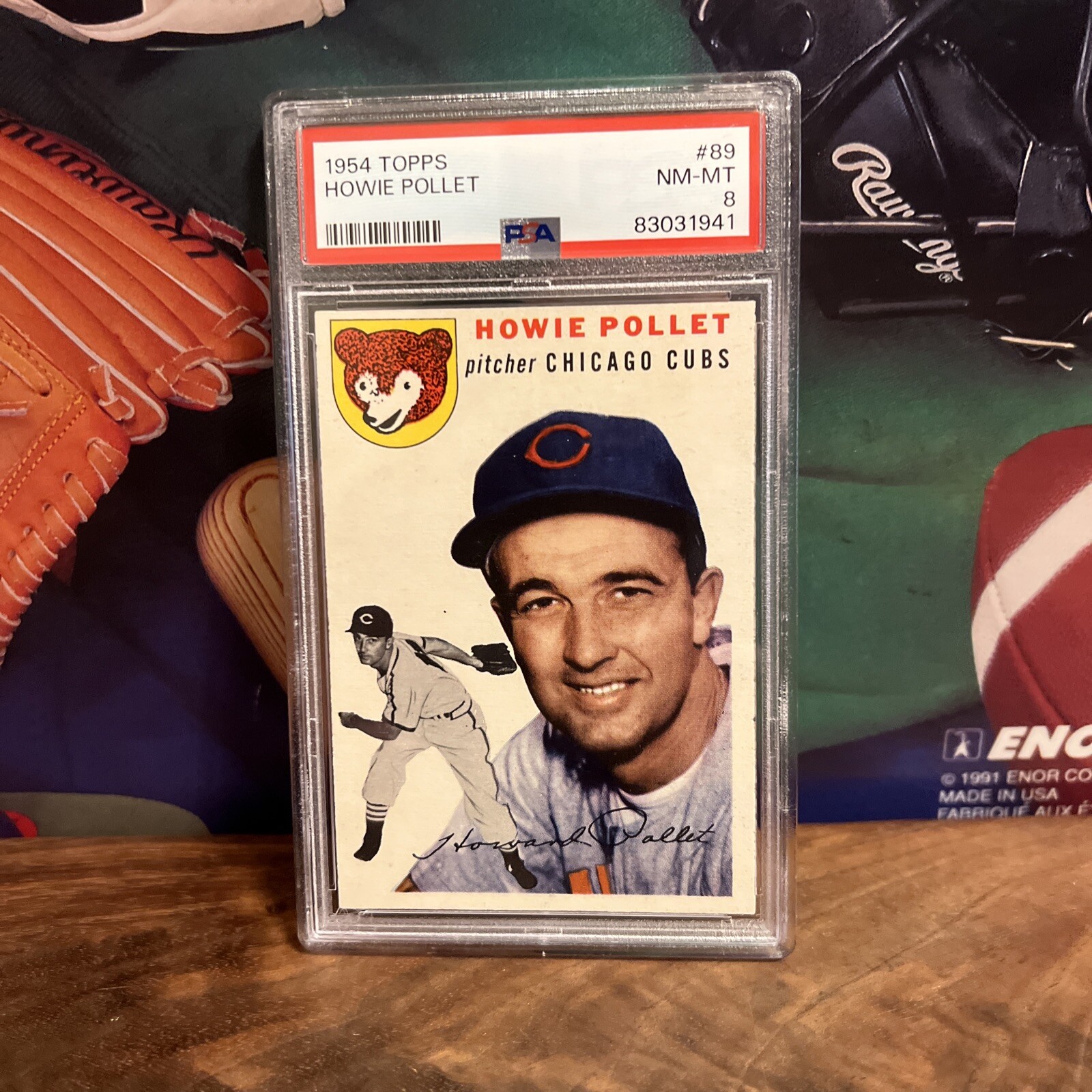 1954 Topps BB Card # 89 Howie Pollet Chicago Cubs PSA 8 NM-MT New Case ...