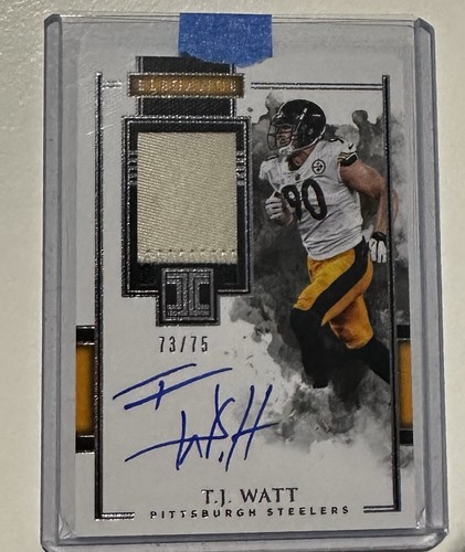 2018 Panini Impeccable T.J. Watt Autograph Elegance Patch Auto #/75 | eBay