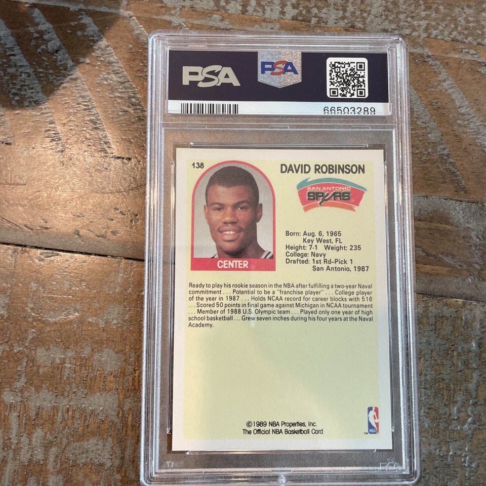 1989 Hoops David Robinson Rookie RC #310 PSA 9 Mint | eBay