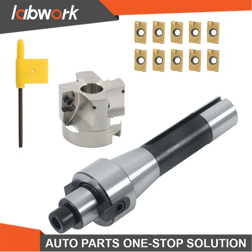 APMT1604 10Pc Carbide Insert Face End Mill Shell Cutter R8 FMB22 Arbor ...